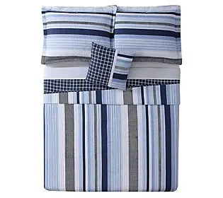 MY WORLD Mason Stripe Twin Quilt Set