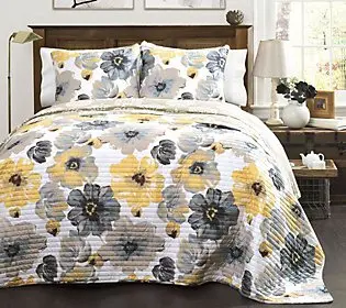 LUSH DECOR Leah 3-piece Full/queen Quilt Set By - One-color