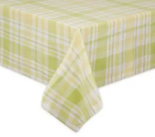 DESIGN IMPORTS 52x52' Lemon Bliss Plaid Tablecl Oth - One-color
