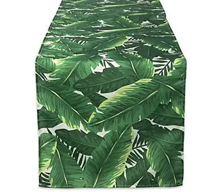 DESIGN IMPORTS Banana Leaf Outdoor Table Runner 14' X 108 - One-color