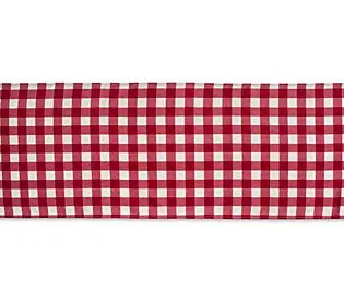 DESIGN IMPORTS 14' X 108' Red Check Outdoor Tab Le Runner