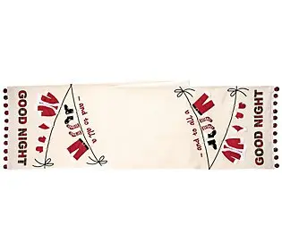 C&F HOME 14' X 72' Christmas Clothesline Table Runner - One-color