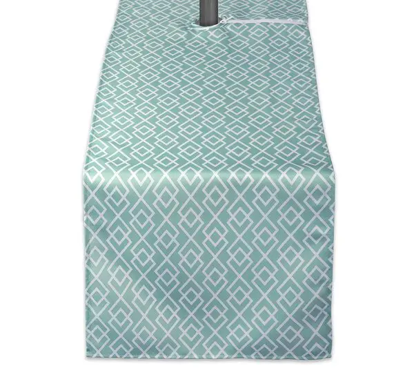 DESIGN IMPORTS Diamond Outdoor Table Runner W/z Ip 14' X 108 - One-color