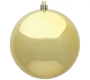 VICKERMAN 6' Gold Shiny Ball Christmas Ornament, 4 Per Bag - One-color