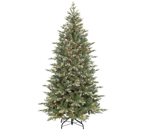PULEO INTERNATIONAL Puleo Pre-lit 6.5' Slim Colorado Blue Spruce Ch Ristmas Tree - One-color
