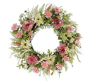 PULEO INTERNATIONAL 24' Chrysanthemum/daisy Spr Ing Wreath - One-color