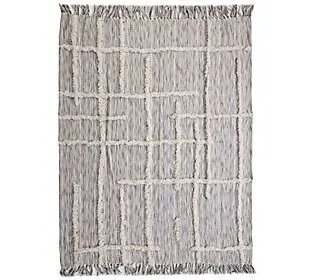 OX BAY TRADING CO. Ox Bay Cornered Linework Throw Blanket