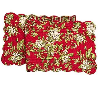 C&F HOME 14' X 51' Mistletoe Leaf Table Runner