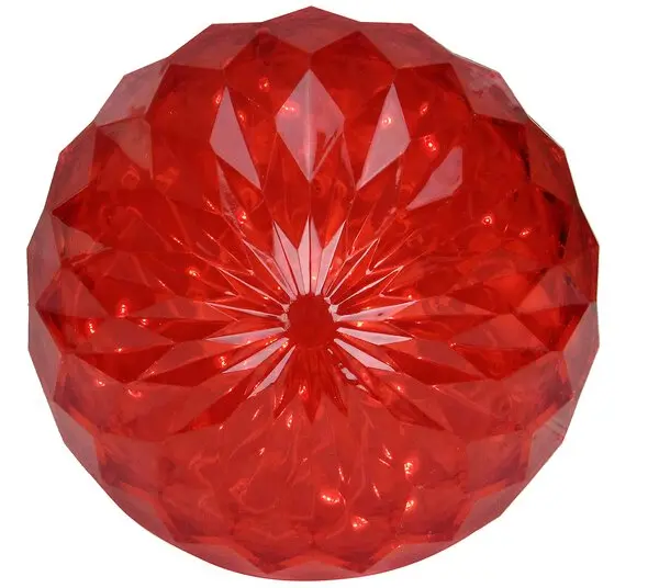 NORTHLIGHT 6' Led Lighted Red Crystal Sphere Ba Ll Decoration - One-color