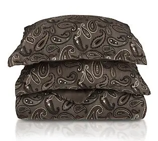 SUPERIOR Cotton Flannel Paisley Duvet Cover Set King/cal King - One-color