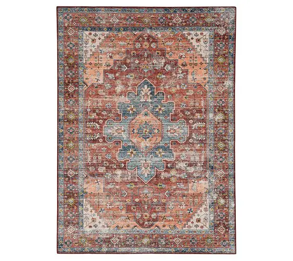 LINON Home Amias 3'x5' Washable Nonslip Decorat Ive Stylish Rug - One-color