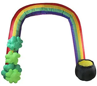 NORTHLIGHT 165' Lighted Rainbow St. Patrick's I Nflatable Decor