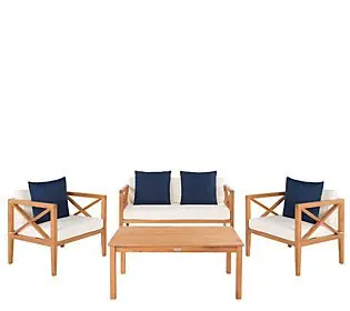 VALERIE PARR HILL Nunzio 4-pc Outdoor Patio Set W/accent Pillo Ws Valerie - One-color