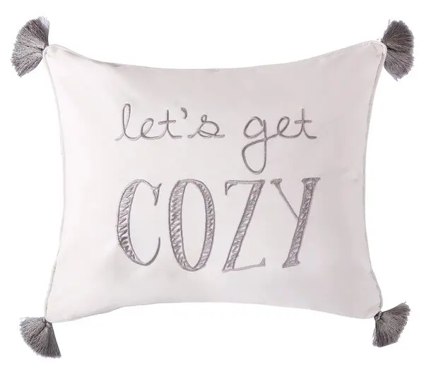 LEVTEX HOME Camden Let's Get Cozy Tassel Pillow Levtex H Ome - One-color