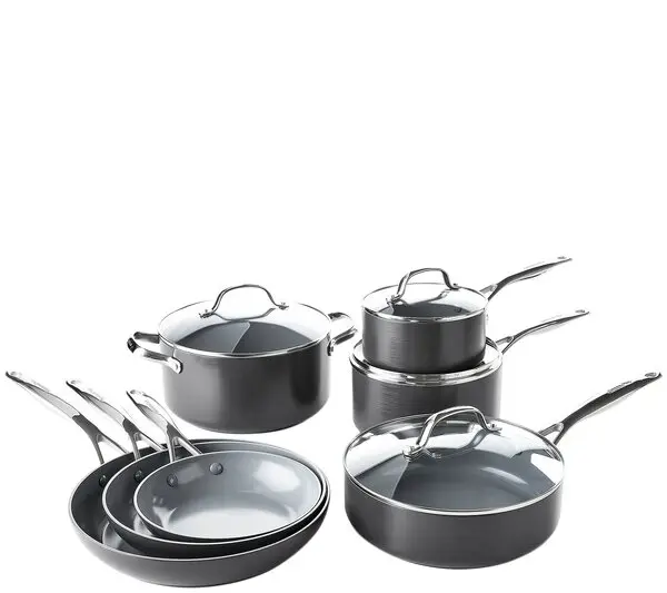 GREENPAN Valencia Pro 11-piece Ceramic Nonstick Cookware Set - One-color