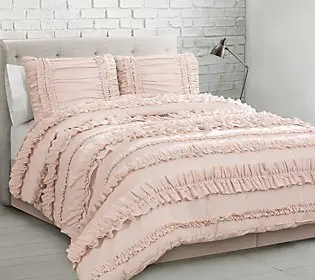 LUSH DECOR Belle 4-piece Fl/qn Blush Comforter Set By - One-color