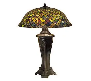 MEYDA Tiffany Style 30' Fish Scale Table Lamp - One-color