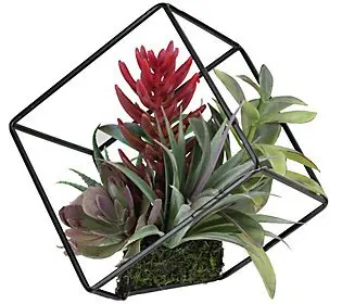 NORTHLIGHT 7' Artificial Succulent Arrangement N Wire Frame