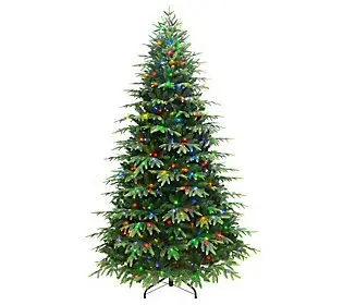 PULEO INTERNATIONAL Puleo Pre-lit 7.5' Rutland Spruce Artificial Ch Istmas Tree - One-color
