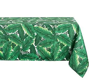 DESIGN IMPORTS Banana Leaf Outdoor Tablecloth 6 0' X 84 - One-color