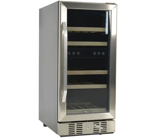 NEWAIR Wine Cooler Builtin Dual Zone 29 Bottle Tainless Steel - Silver