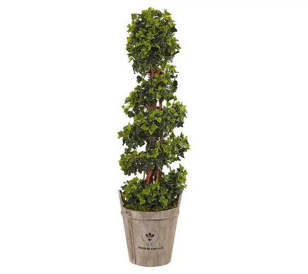 NEARLY NATURAL 4' English Ivy Tree In Planter Nearly Natura L - One-color
