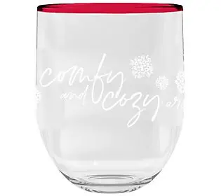 TARHONG Acrylic Holiday Cozy Set Of 6 Stemless Lass - One-color