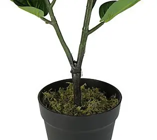 NORTHLIGHT 29' Artificial Fiddle Leaf Fig Potte Plant