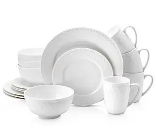 STONE + LAIN Alexandria 16-piece Bone China Din Nerware Set - One-color