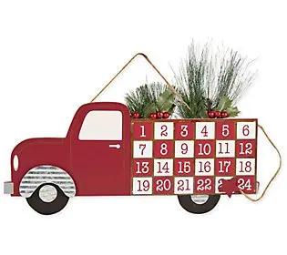 DESIGN IMPORTS Christmas Tree Truck Advent Cale Dar - One-color