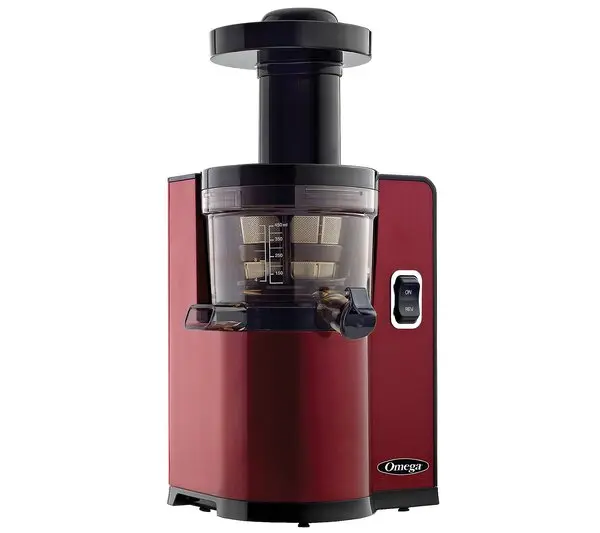 Omega Vsj843qr Vertical Slow Masticating Juicer, Red - One-color