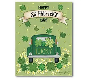 COURTSIDE MARKET St. Patrick's Day 11x14 Canvas Wall Art - One-color