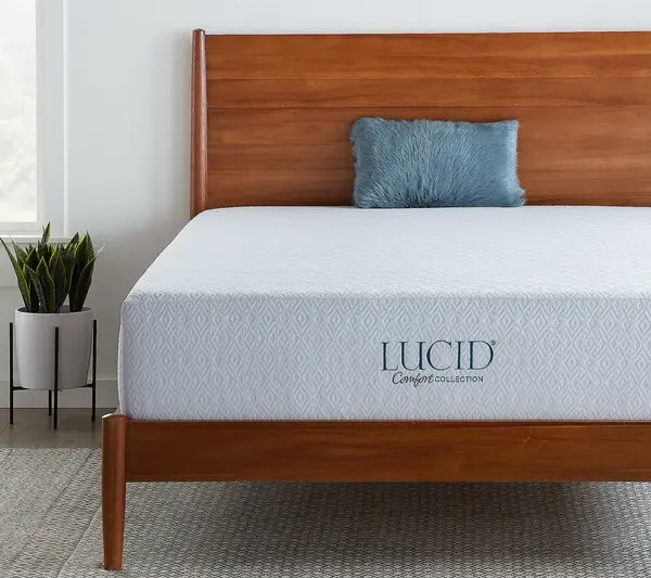 LUCID Comfort Collection 12' Gel Foam King Mattress - One-color