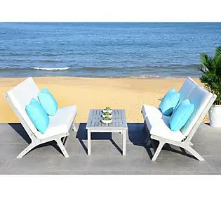 SAFAVIEH Chaston 4-piece Outdoor Living Set W/ Ccent Pillows - One-color