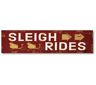 COURTSIDE MARKET Sleigh Ride 6x24 Wooden Panel - One-color