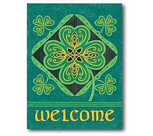 COURTSIDE MARKET Celtic Welcome 11x14 Canvas Wa Ll Art - One-color