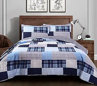 LUSH DECOR Greenville 3-piece Full/queen Quilt Set By - One-color
