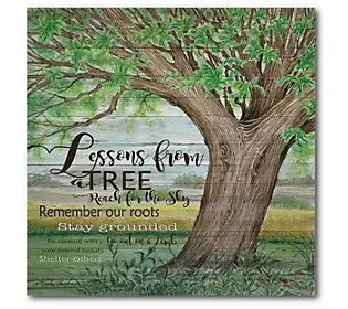 COURTSIDE MARKET Tree Of Life 16x16 Canvas Wall Art - One-color