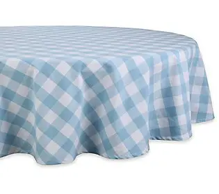 DESIGN IMPORTS Buffalo Check Tablecloth 70' Rou Nd - One-color