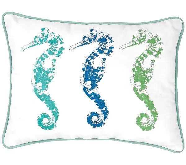 VALERIE PARR HILL Three Seahorses Pillow Valerie - One-color