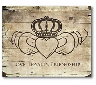 COURTSIDE MARKET Love, Loyalty, Friendship 16x2 0 Canvas - One-color