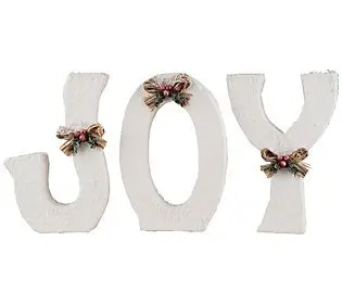 GALLERIE II Winter White Joy Letters Set Of 3 - One-color
