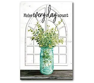 COURTSIDE MARKET Make Every Day Count 16x20 Can Vas Wall Art - One-color