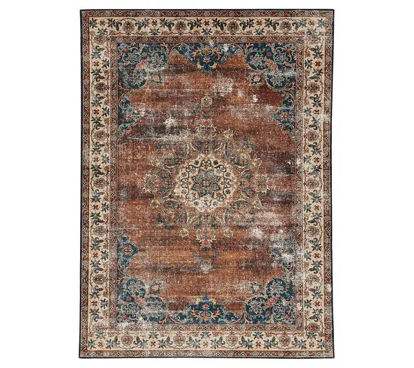 LINON Home Vivi 5'x7' Washable Non-slip Decorat Ve Indoor Rug - One-color