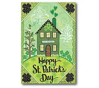 COURTSIDE MARKET Happy St Pat's Home 12x18 Canv As Wall Art - One-color