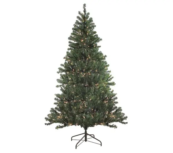 NORTHLIGHT Pre-lit Balsam Pine Artificial Chris Tmas Tree - One-color