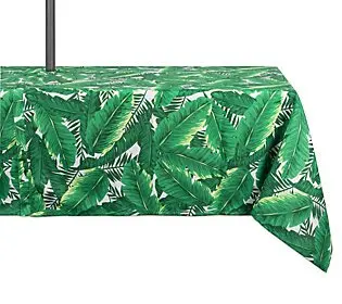 DESIGN IMPORTS Banana Leaf Tablecloth With Zipp Er 60' X 84 - One-color