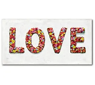 COURTSIDE MARKET Flower Power 12x24 Canvas Wall Art - One-color