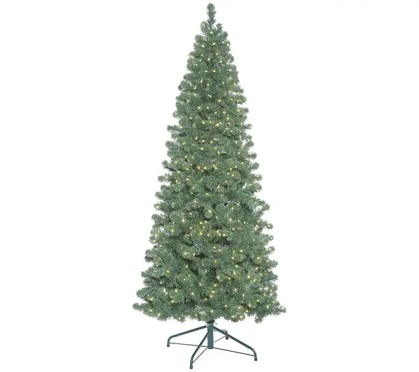 VICKERMAN 7.5' Oregon Fir Slim Artificial Chris Tmas Tree, Ww - One-color