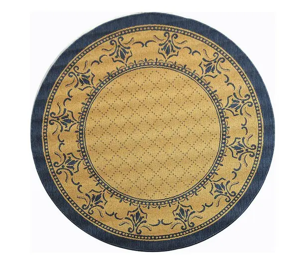 SAFAVIEH Courtyard Trellis Vine 5'3' Rug Round - One-color